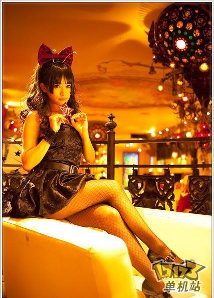 黑丝诱惑《轻音少女》秋山澪蛋糕装性感COS __17173.com中国游戏门户站