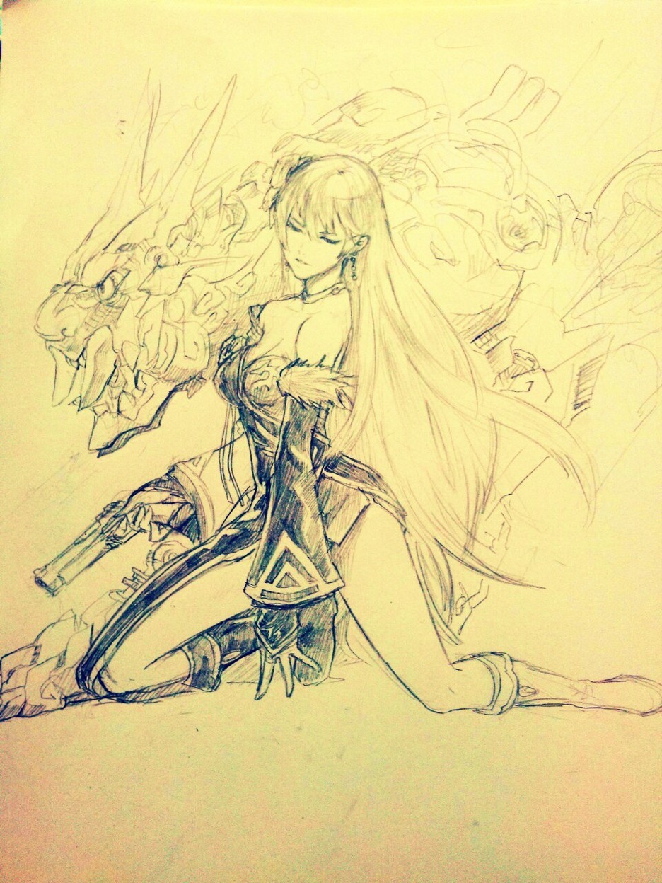 韩服玩家精美DNF人物铅笔画 - 17173地下城与勇士专区 - ::17173.com::中国游戏第一门户