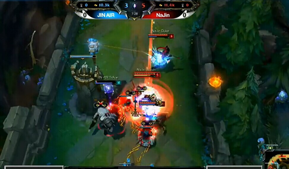 OGN赛场的最快五杀：Najin取胜一波三折_17173英雄联盟专区_中国游戏第一门户站
